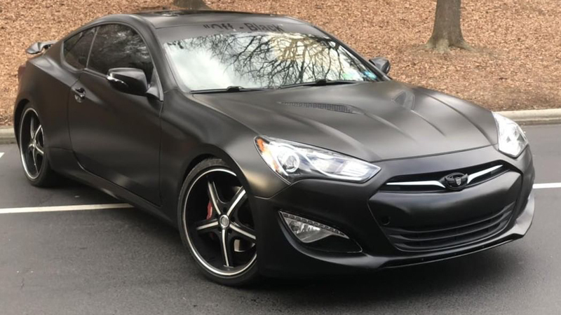 Car Wrap Cedar Bluff | Satin Black Vinyl Wrap | GNJ Auto Graphics